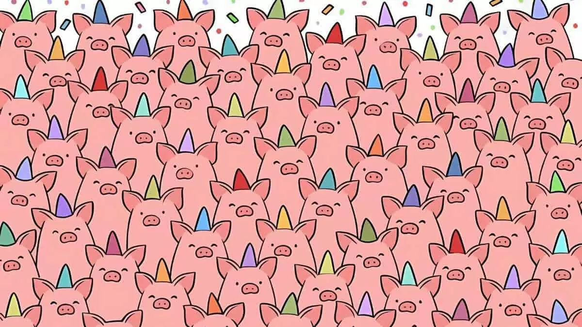 Brain Teaser: You Have 9 Seconds to Spot the Three Pigs Without Caps ...