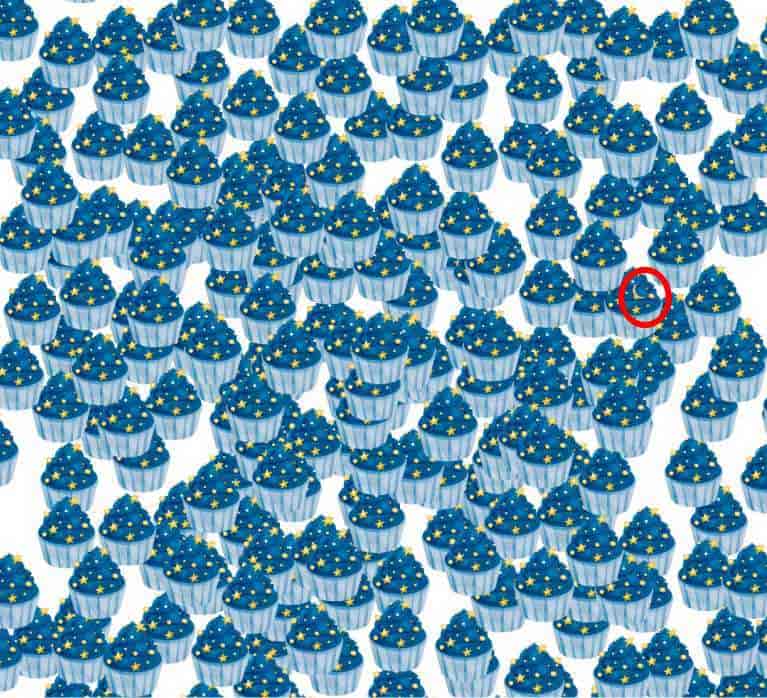 You Have High IQ and HD Vision if You Can Find the Moon in the Cupcakes ...