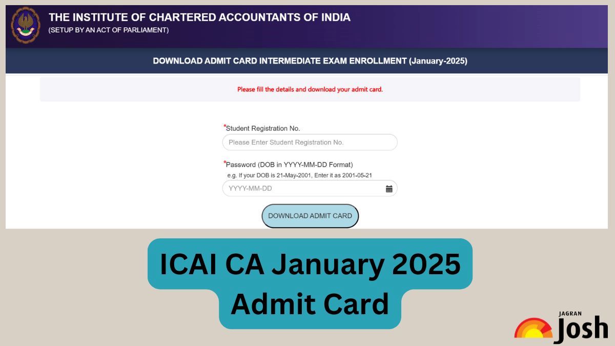 ICAI CA Admit Card 2025 OUT: Download Foundation, Intermediate Exam ...