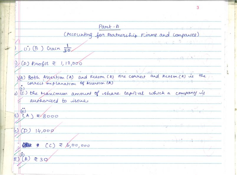CBSE Class 12 Accountancy Topper Answer Sheet 2025: Download FREE PDF