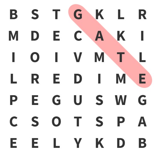 Word Search Puzzle: Find the word 'GATE' in 5 seconds!