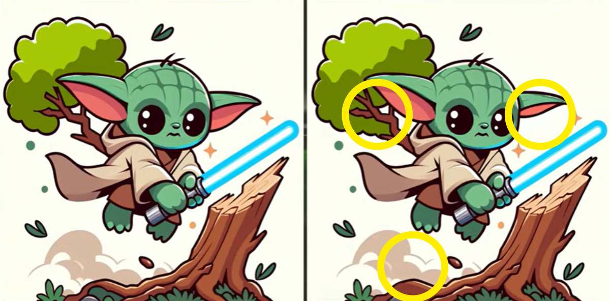 Only keen observers can spot 3 differences between the Baby Yoda images ...
