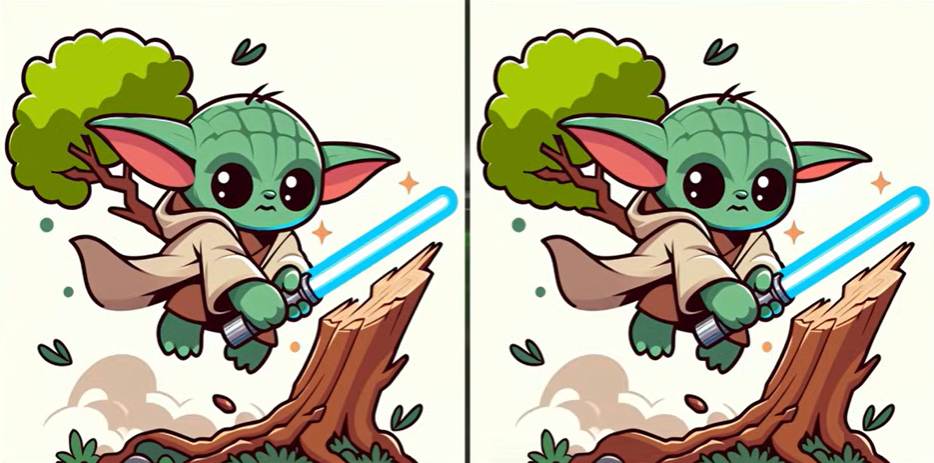 Only keen observers can spot 3 differences between the Baby Yoda images ...