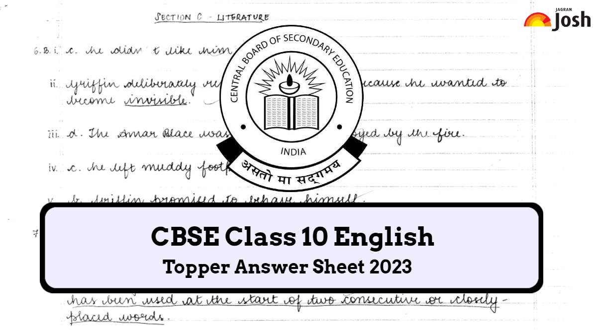 CBSE Topper Answer Sheet Class 10 English: Model Answer Paper by Topper ... CBSE Topper Answer Sheet Class 10 English: Model Answer Paper by Topper ...