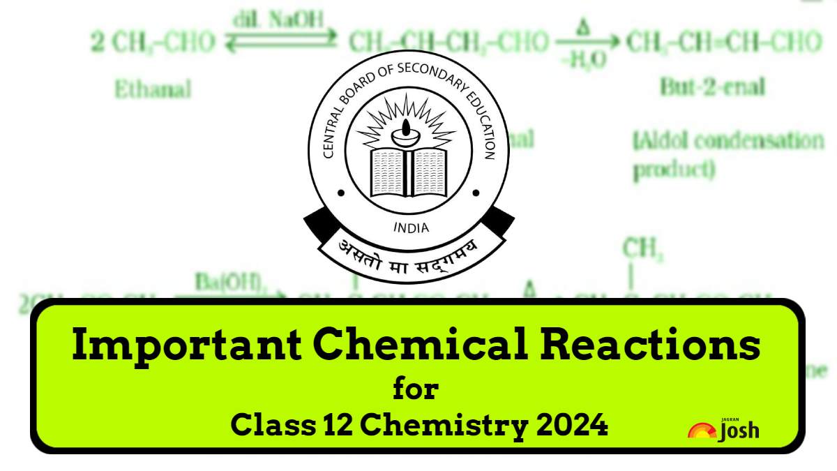 Important Reactions for Class 12 Chemistry: Quick Revision for 2025 CBSE Board Exams