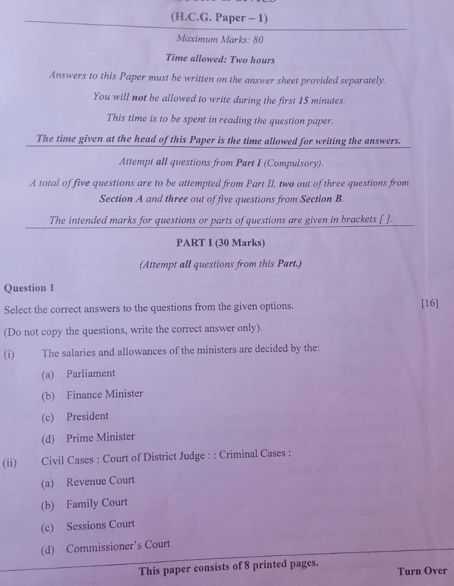 ICSE Class 10 History and Civics Question Paper 2024 PDF with Answer Key