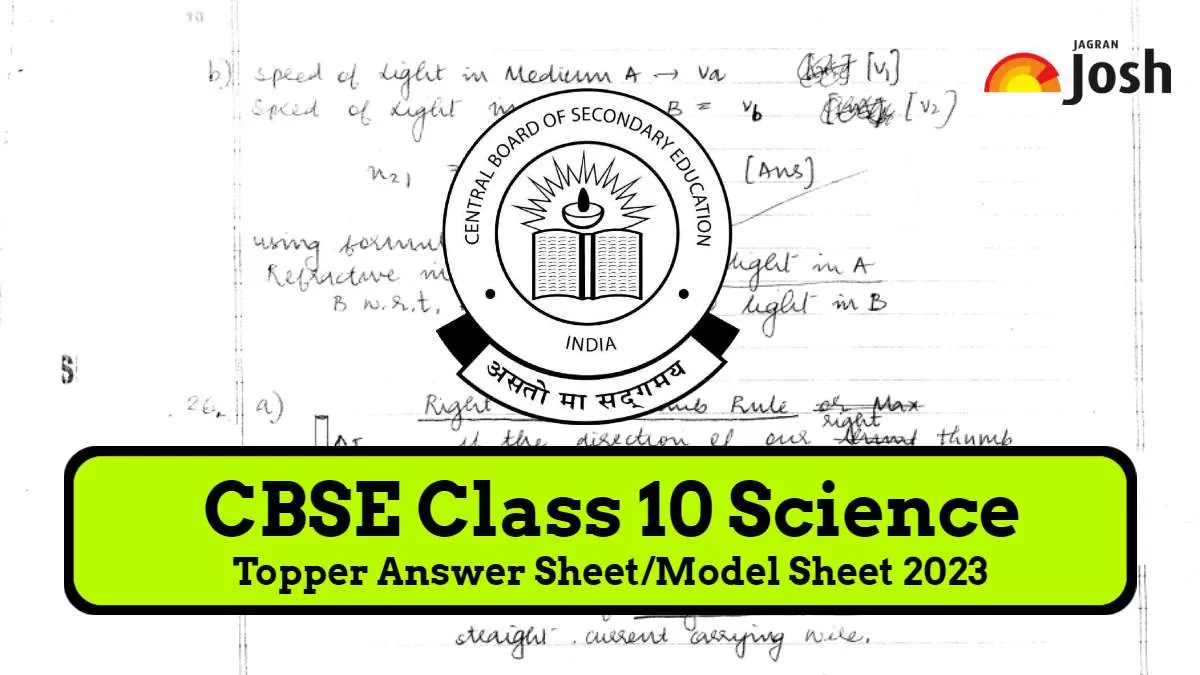 CBSE Topper Answer Sheet Class 10 Science: Model Answer Paper by Topper ... CBSE Topper Answer Sheet Class 10 Science: Model Answer Paper by Topper ...