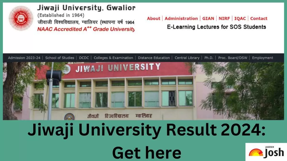 Jiwaji University Result 2024 OUT at jiwaji.edu; Direct Link to Download UG, PG Marksheet PDF
