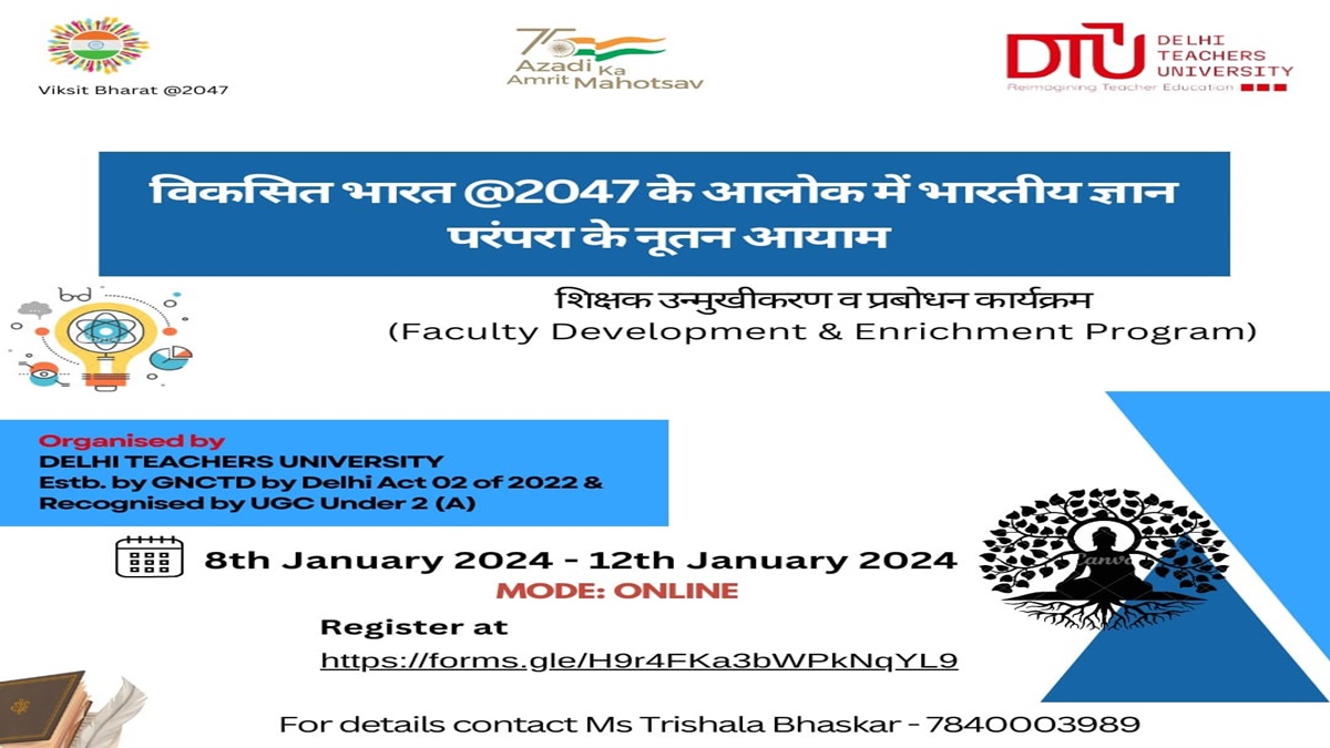 Delhi Teachers University Conducts Faculty Development Programme On ...