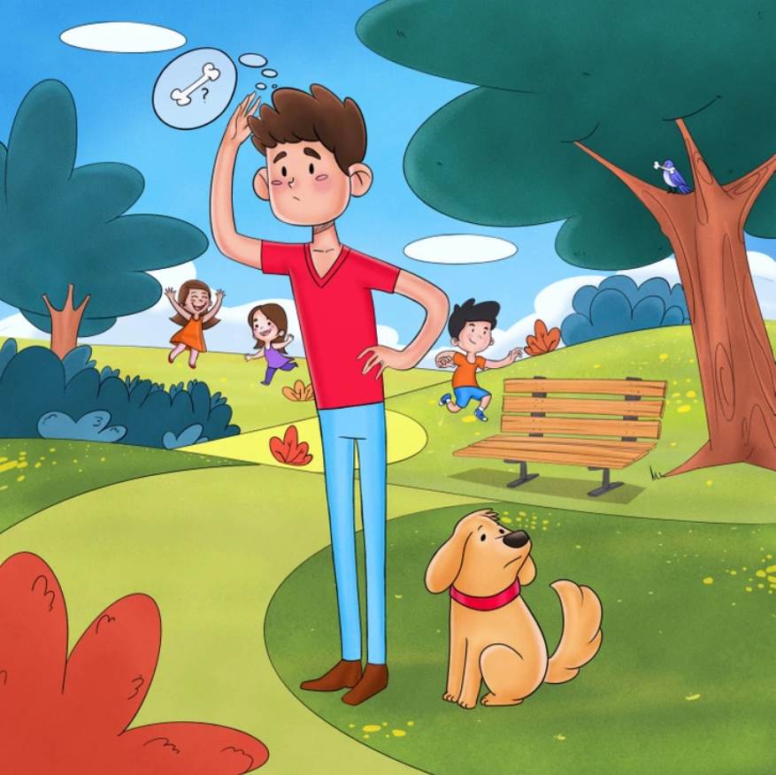 Only people with high brain power can spot the dog’s bone in the park ...