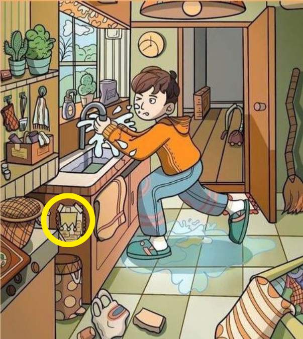 Those with extraordinary abilities can spot the crown in the kitchen in ...