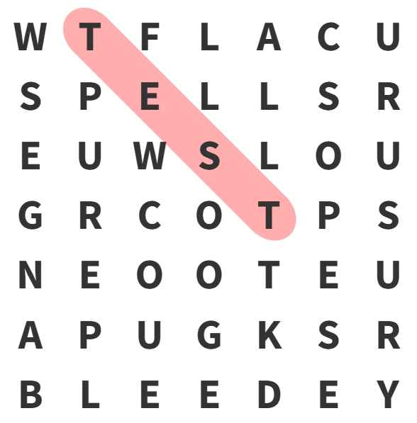 Word Search Puzzle: Find the word 'test' in 6 seconds!