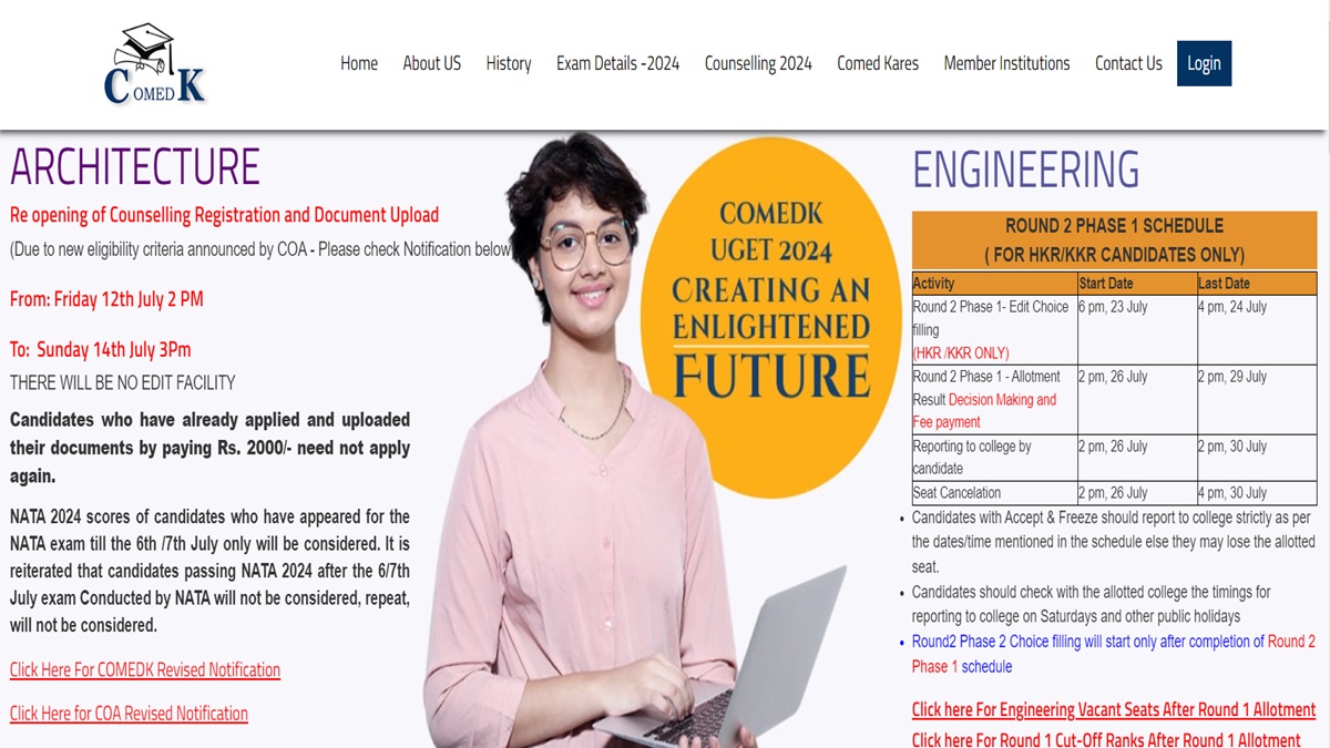 COMEDK 2024 Round 2 Phase 1 Counselling Choiced Editing Underway ... COMEDK 2024 Round 2 Phase 1 Counselling Choiced Editing Underway ...