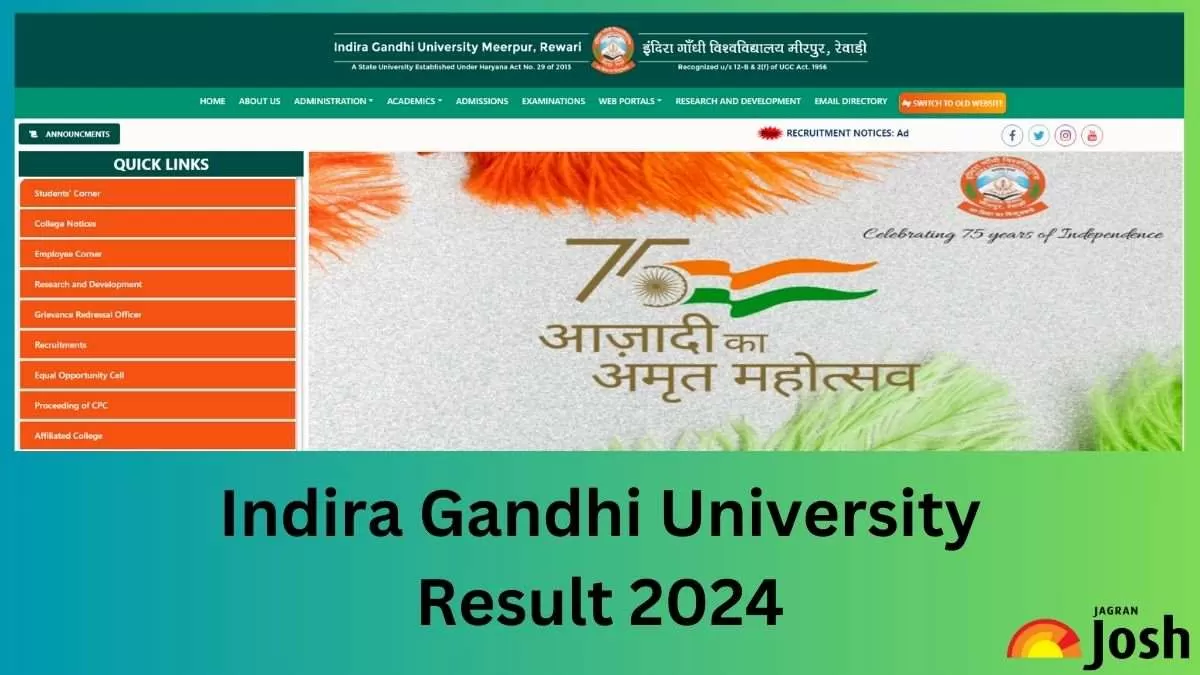IGU Result 2024 OUT at igu.ac.in, Direct Link to Download UG and PG ...