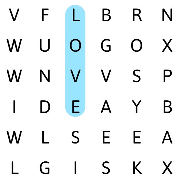 Word Search Puzzle: The sharpest eyes will find the word 'love' in 7 ...