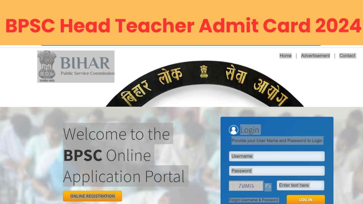 BPSC Head Teacher Admit Card 2024 OUT: प्रधान शिक्षक परीक्षा के एडमिट ... BPSC Head Teacher Admit Card 2024 OUT: प्रधान शिक्षक परीक्षा के एडमिट ...