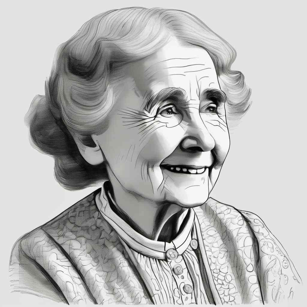 Helen Keller Easy Drawing Ideas for Students