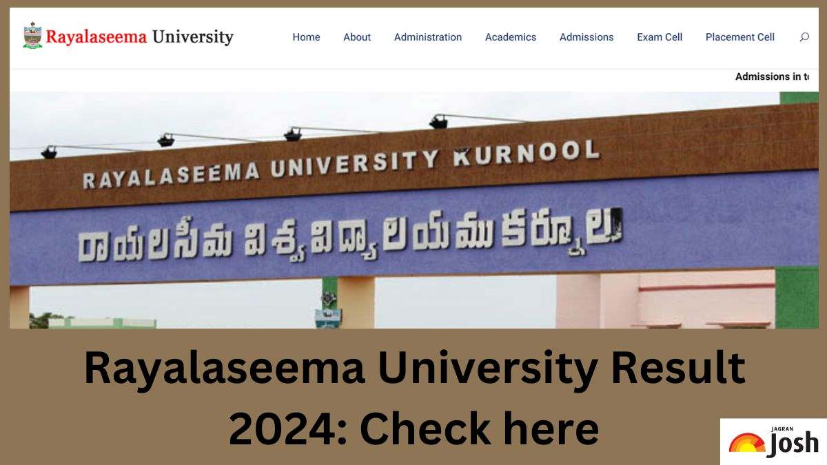 Rayalaseema University Result 2024 OUT at ruk.ac.in; Direct Link to ...