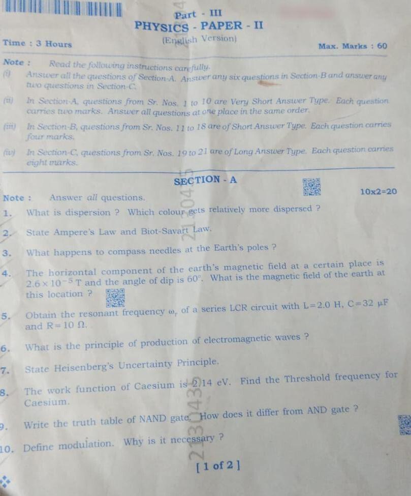 AP Inter 2nd Year Physics Paper Analysis 2024 with Question Paper and ...