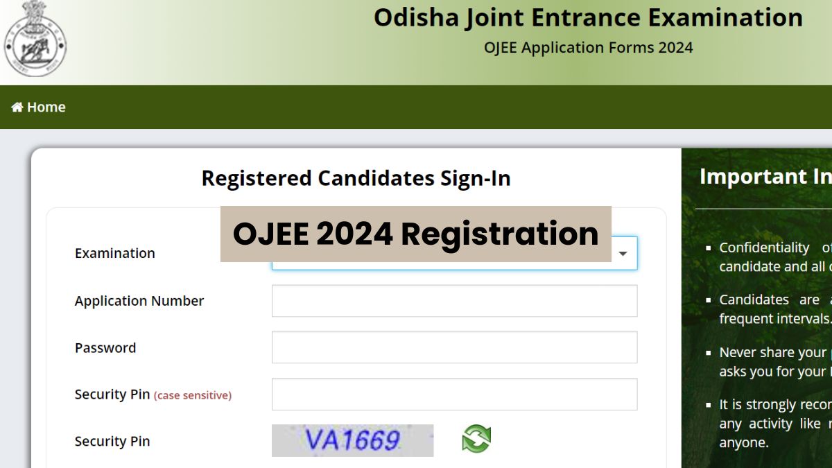 OJEE 2024 Registration Ends Today At ojee.nic.in, Check Steps To Apply ...
