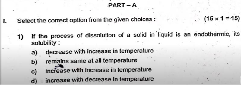 Karnataka Board 2nd PUC Chemistry Question Paper 2024 PDF with Answer Key
