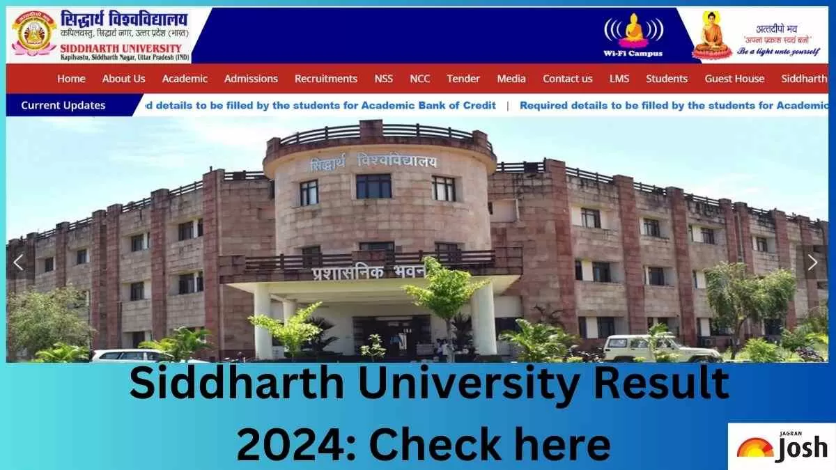 Siddharth University Result 2024 OUT at suksn.edu.in; Direct Link to Download UG and PG Marksheet
