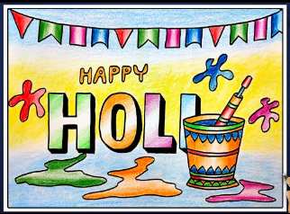 Holi Drawing Ideas 2024 For School Students and Kids
