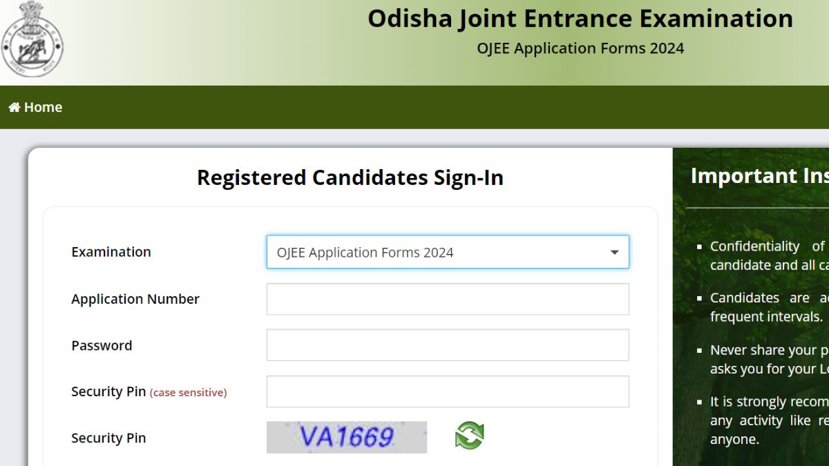 OJEE 2024 Registration Ends Today At ojee.nic.in, Know How To Apply ...