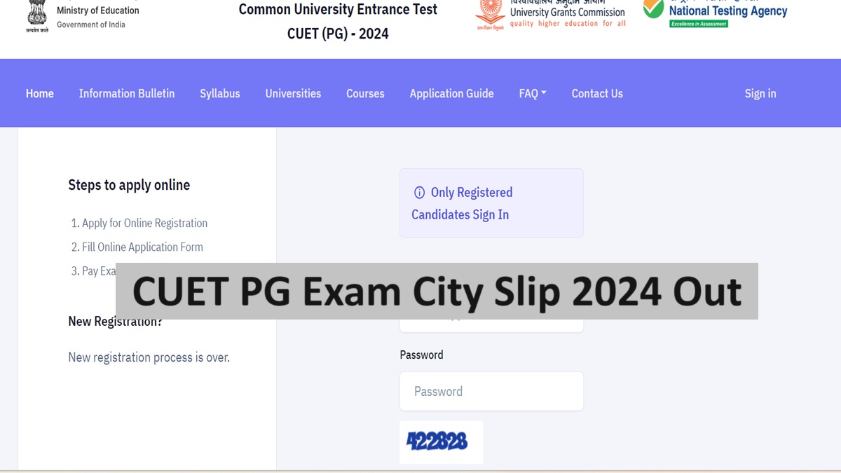 CUET PG 2024: City Slip Released for March 21 to 28 Exams at pgcuet ...