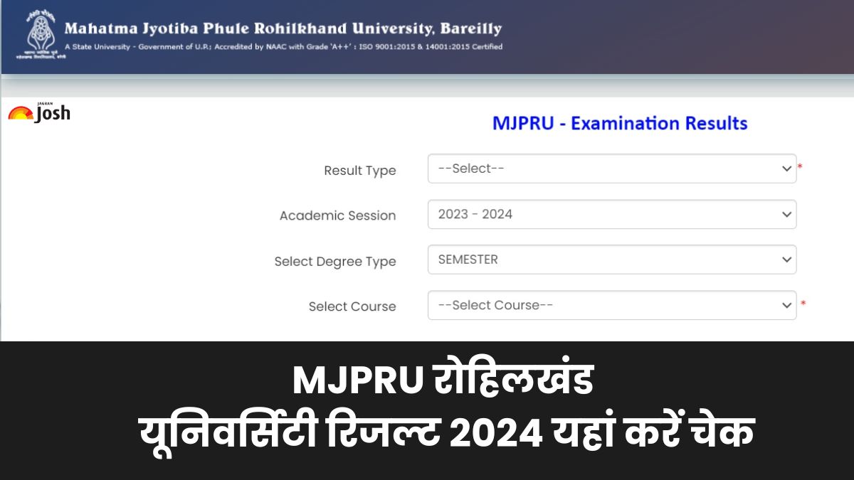 MJPRU Result 2024 OUT: महात्मा ज्योतिबा फुले रोहिलखंड यूनिवर्सिटी UG ...