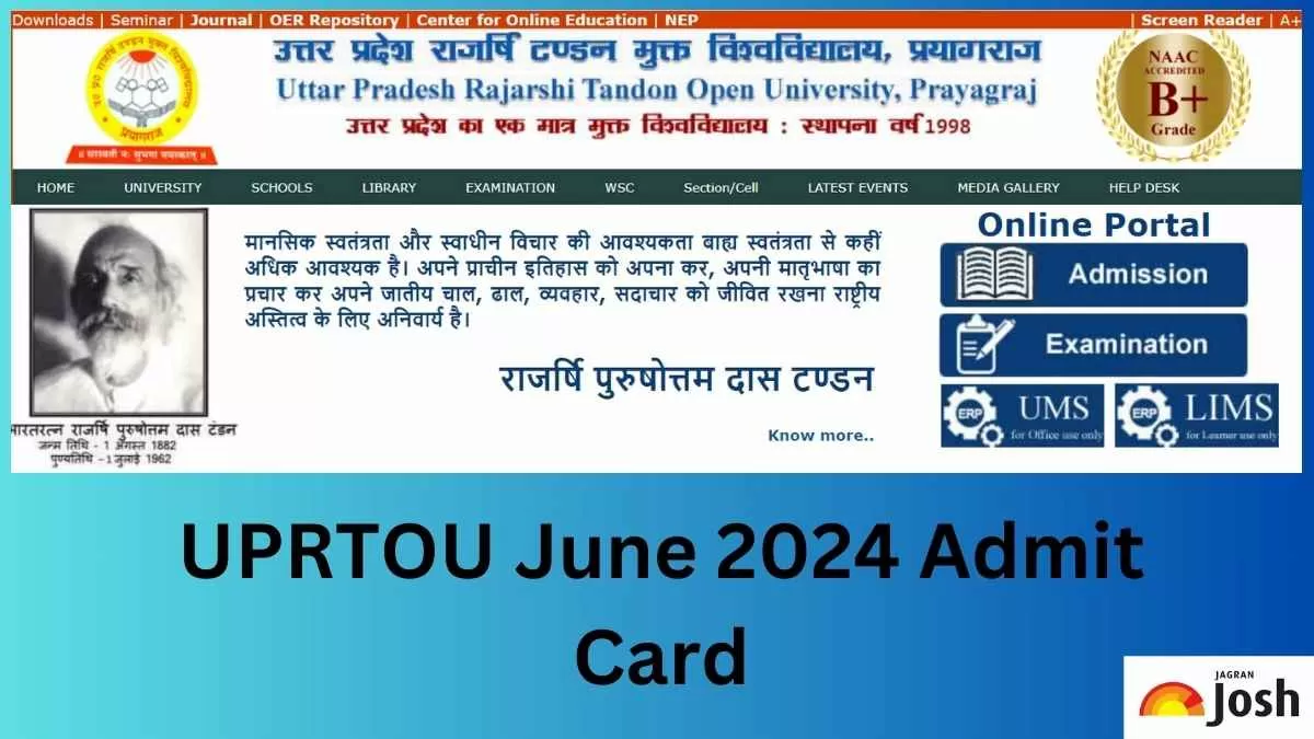 UPRTOU Admit Card 2024 at uprtou.ac.in; Direct Link to Download Hall ...