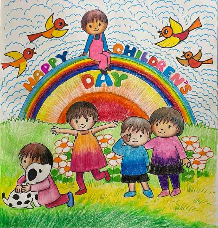 Easy and Simple Children’s Day Drawing Ideas with Images for School ...