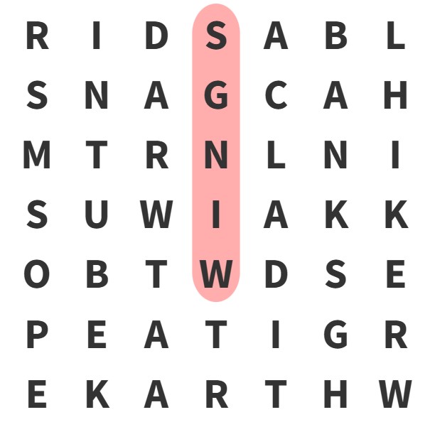 Word Search Puzzle: Find the word 'WINGS' in 7 seconds!