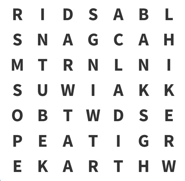 Word Search Puzzle: Find the word 'WINGS' in 7 seconds!