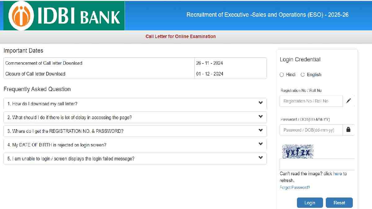 IDBI Executive Admit Card 2024 Out at idbibank.in: Direct Link to Hall ...