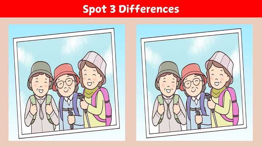 Can you spot 3 differences between the girl’s outing pictures in just ...