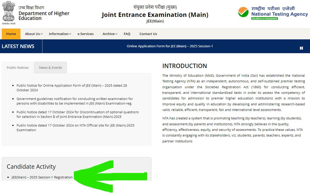 JEE Main Registration 2025 Last Date Today: Apply Online at jeemain.nta ...