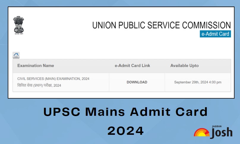 UPSC Admit Card 2024 Out, Direct Link to Download Mains Hall Ticket Here | Jagran Josh