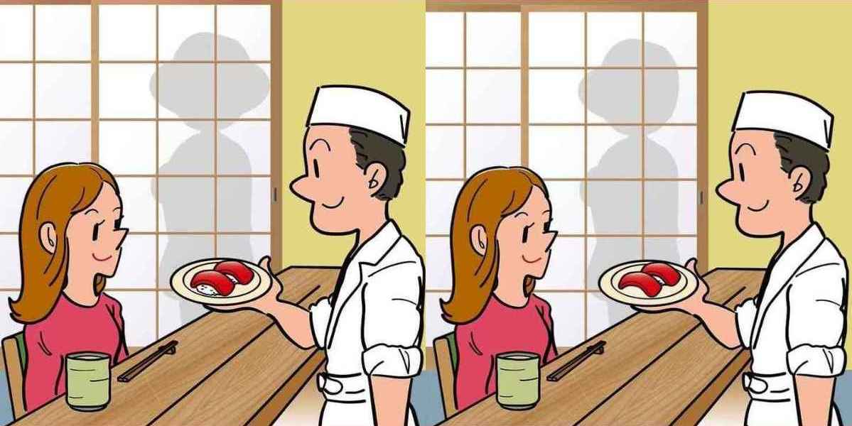 Spot 3 differences between the restaurant pictures in 14 seconds!