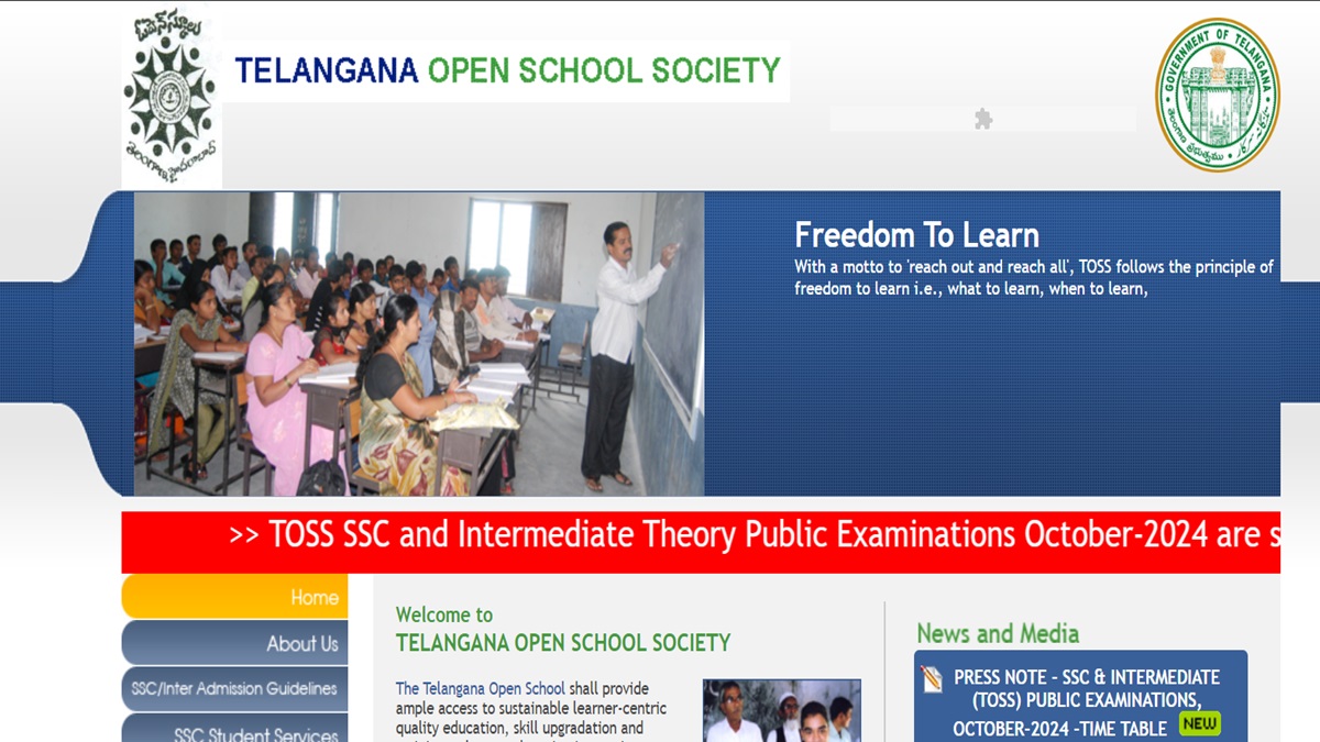 Telangana TOSS 2024: SSC, Inter October Exam Schedule Out, Open School Exam Begin on October 3 ...