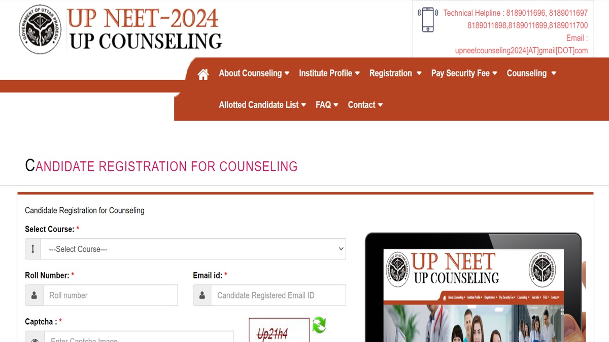 Up Neet Pg Counselling 2024 Round 1 Registration Begin Today At Upneet
