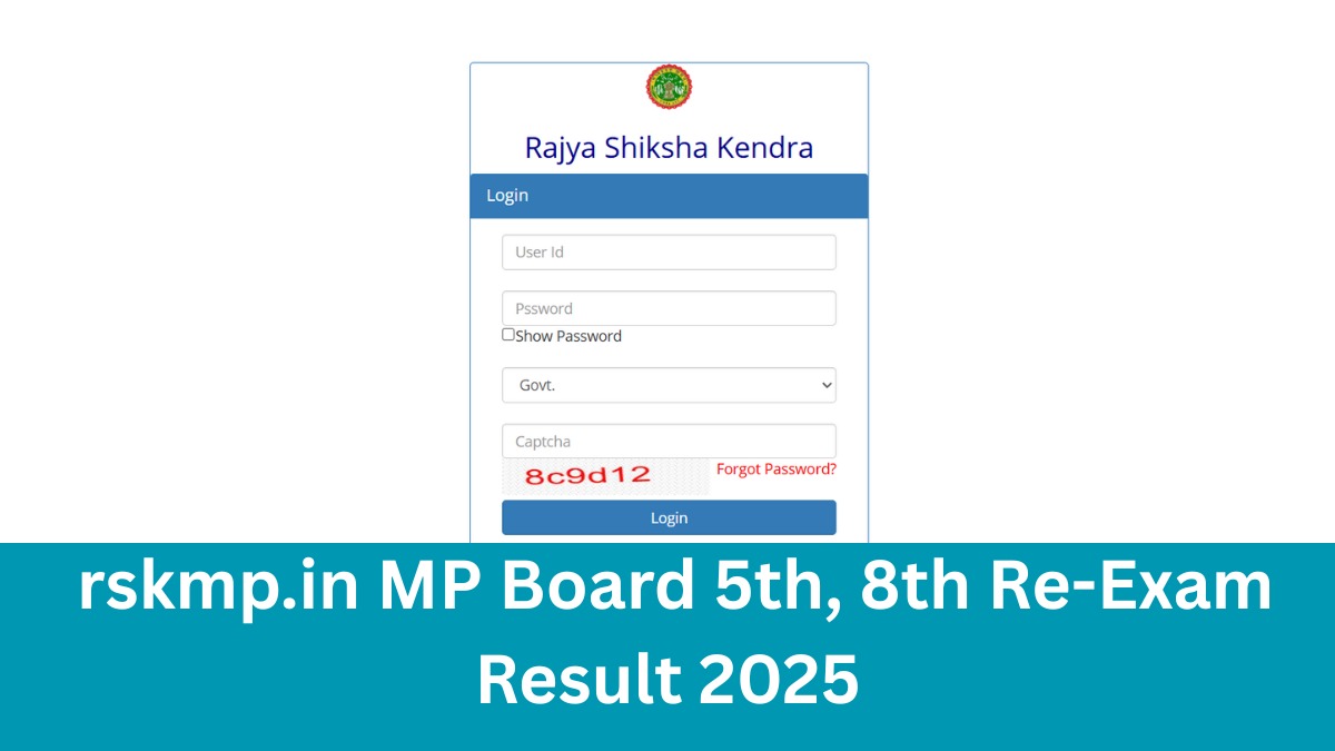 rskmp.in Result 2025: Official Website to link Check MP Board 5th, 8th ...