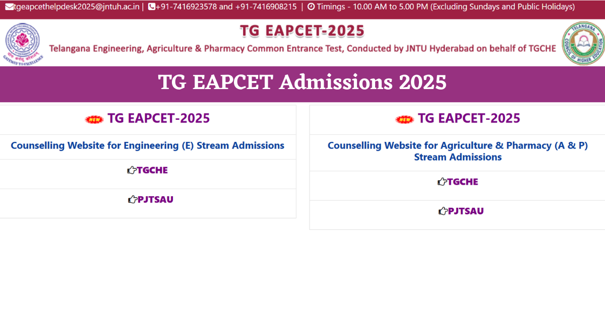 TG EAPCET 2025 Admissions: Check Available Engineering Branches for ...