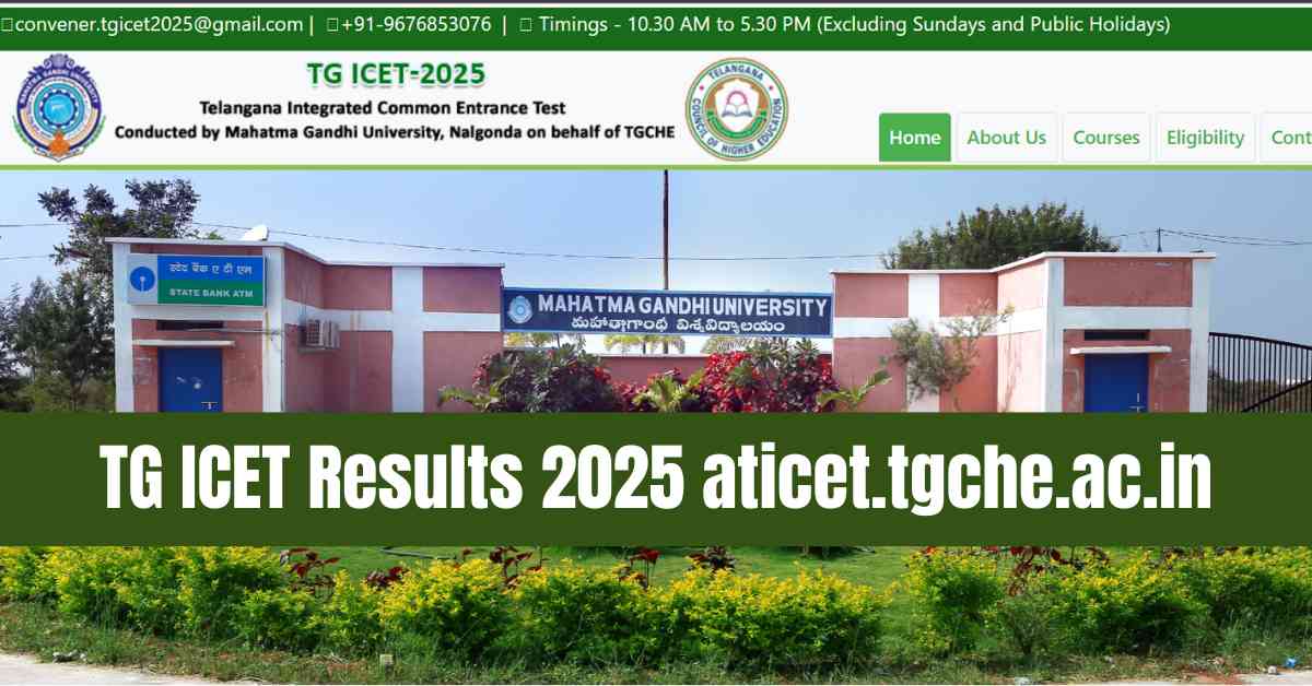 TG ICET Results 2025: [Link Active] Download MGU TS ICET Rank Card ...