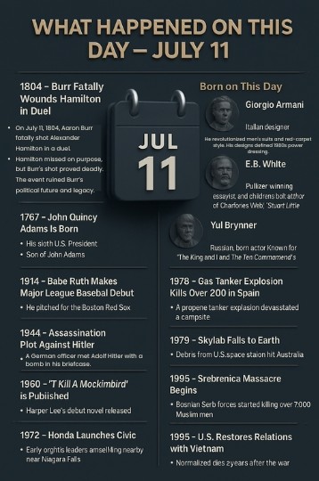 This Day in History: What Happened Today in History – 11 July