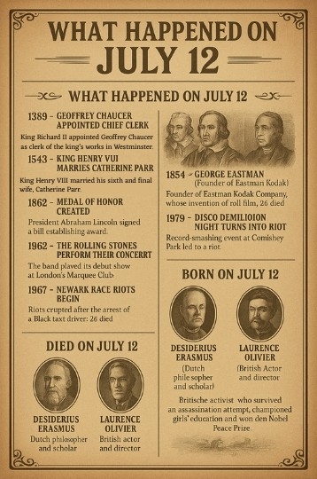 This Day in History: What Happened Today in History – 12 July