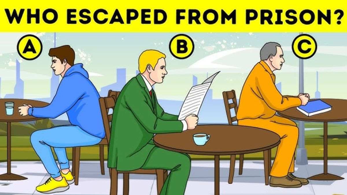 Can You Solve This Difficult Mysterious Riddle? Spot Who Escaped From Prison In 25 Seconds!