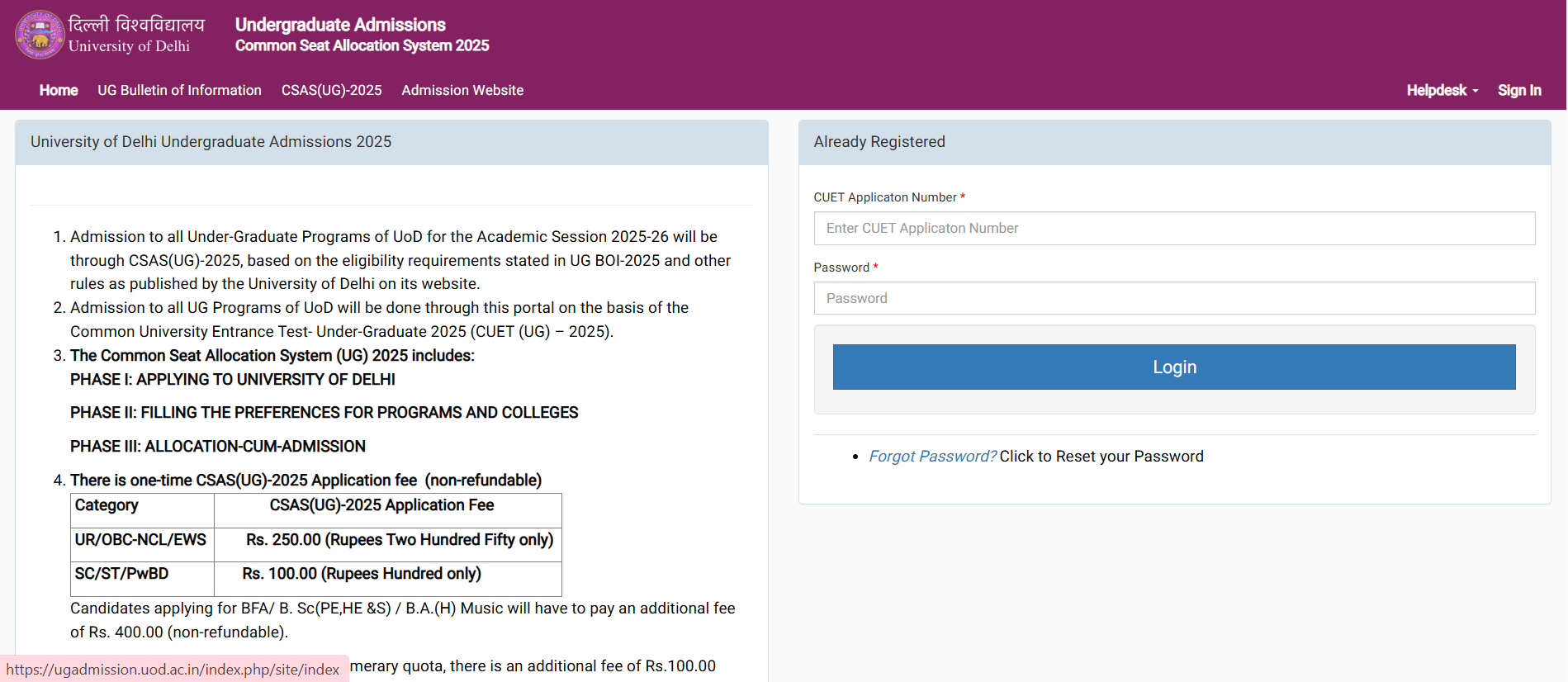 DU CSAS UG 2025: Third Round Seat Allotment Result Out at ugadmission ...