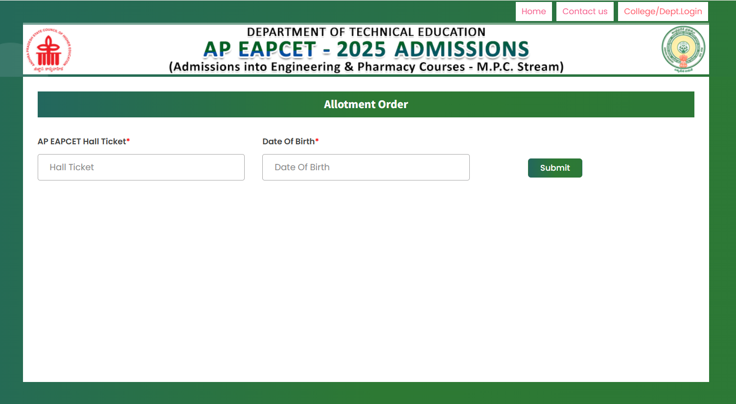 AP EAMCET 2025: Final Allotment Result OUT at eapcet-sche.aptonline.in ...