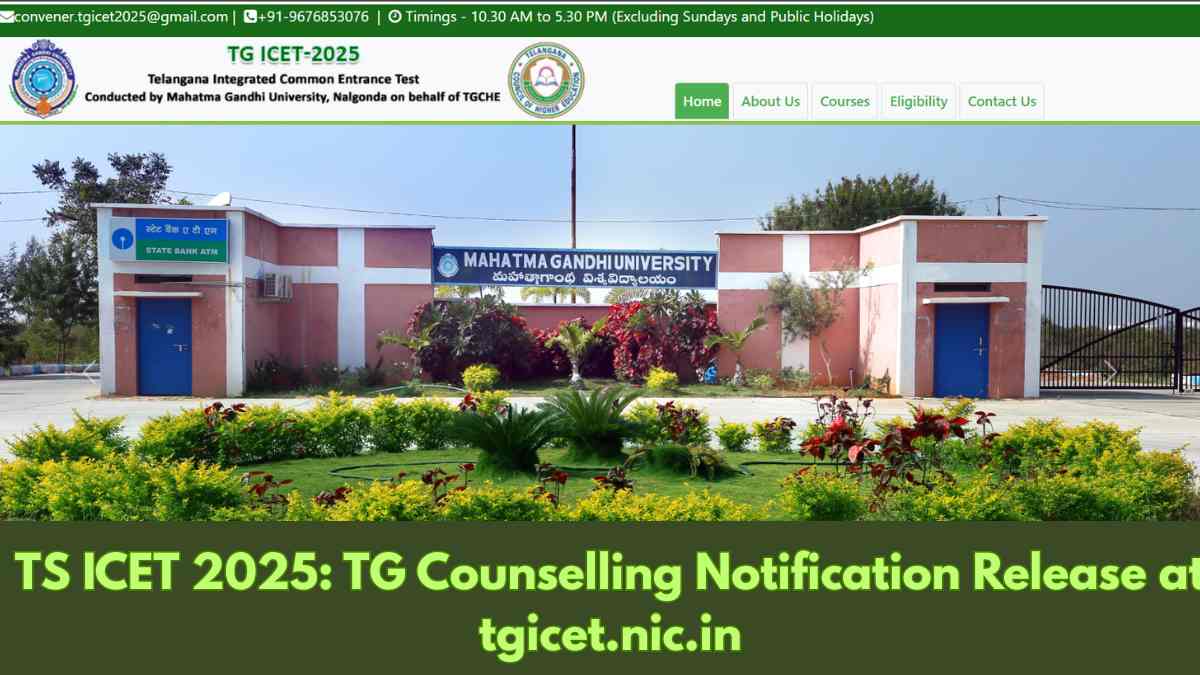 TS ICET 2025: TG Counselling Notification Out at tgicet.nic.in; Slot ...
